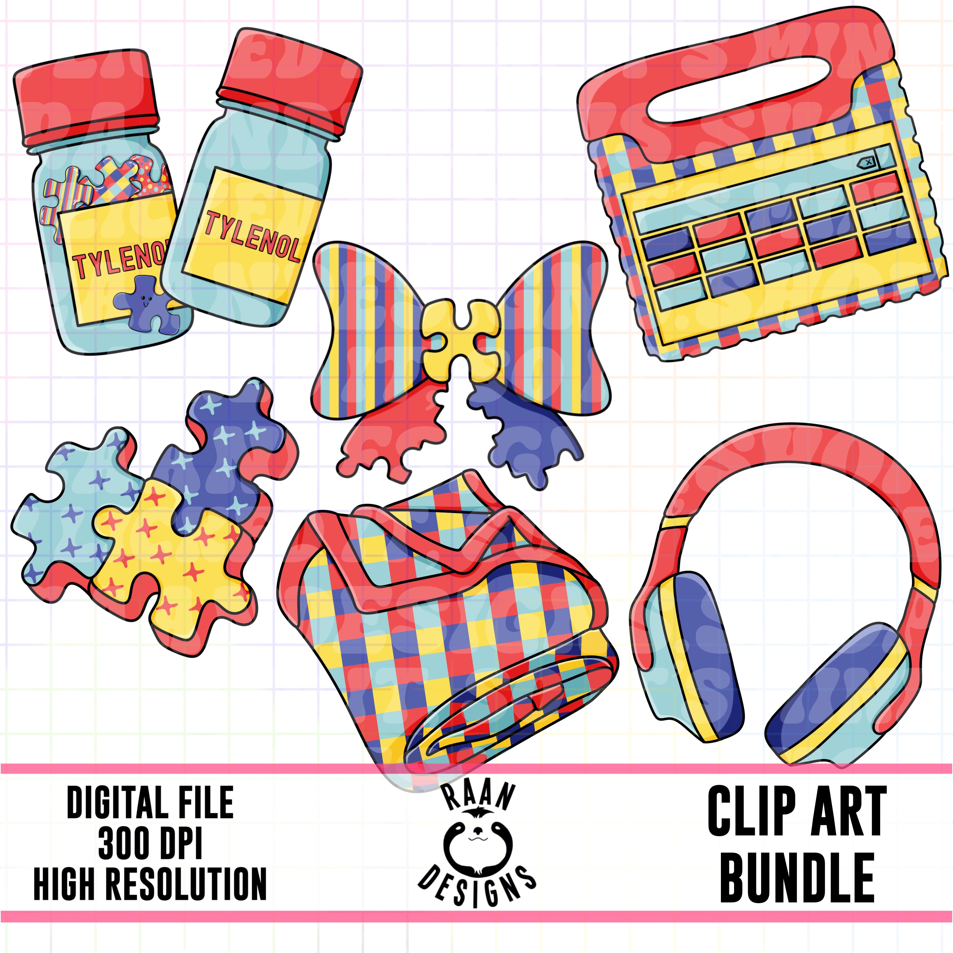 Autism Awareness Set 1-Clipart Bundle – RAAN Designs