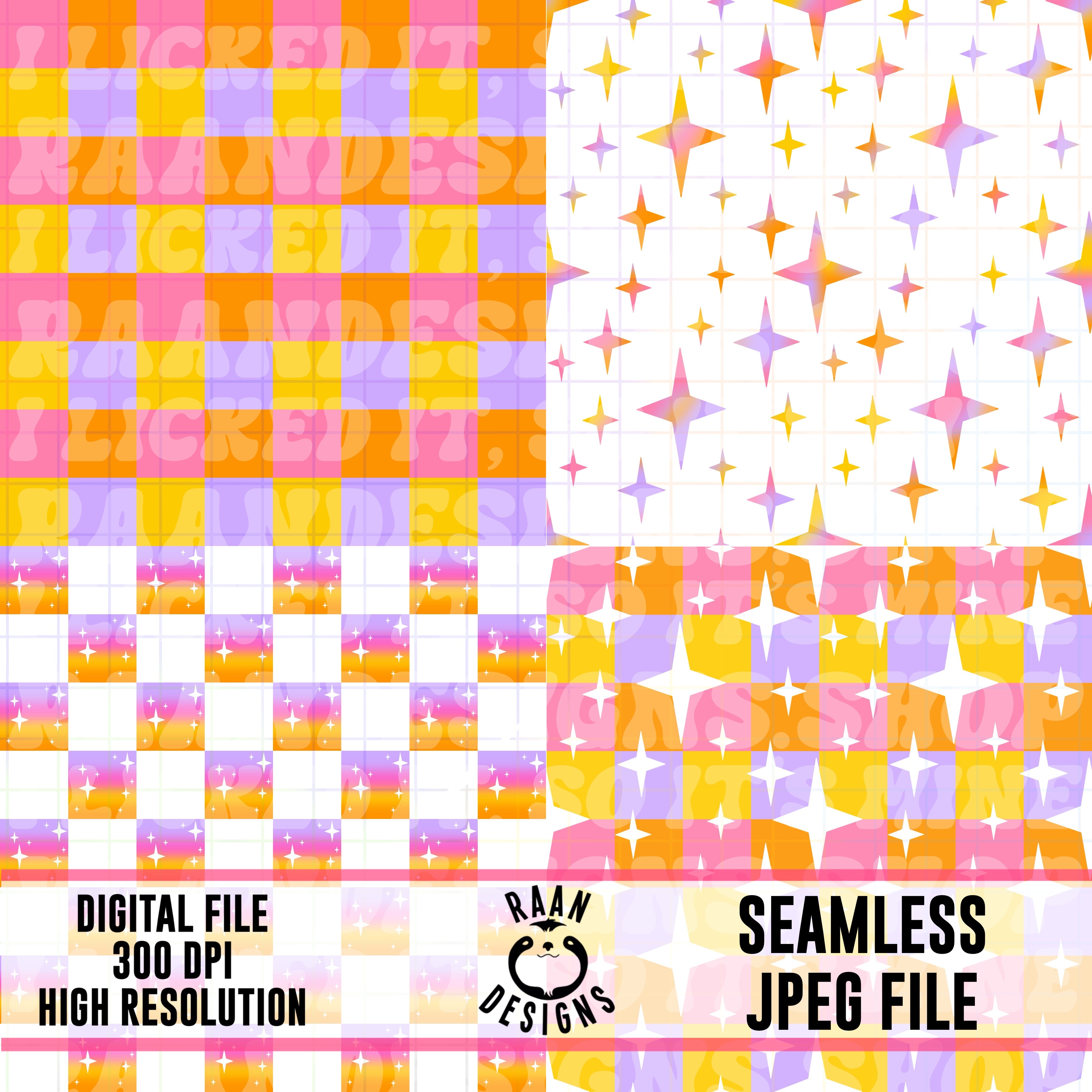 Checker Sparkle Bundle-Seamless – RAAN Designs
